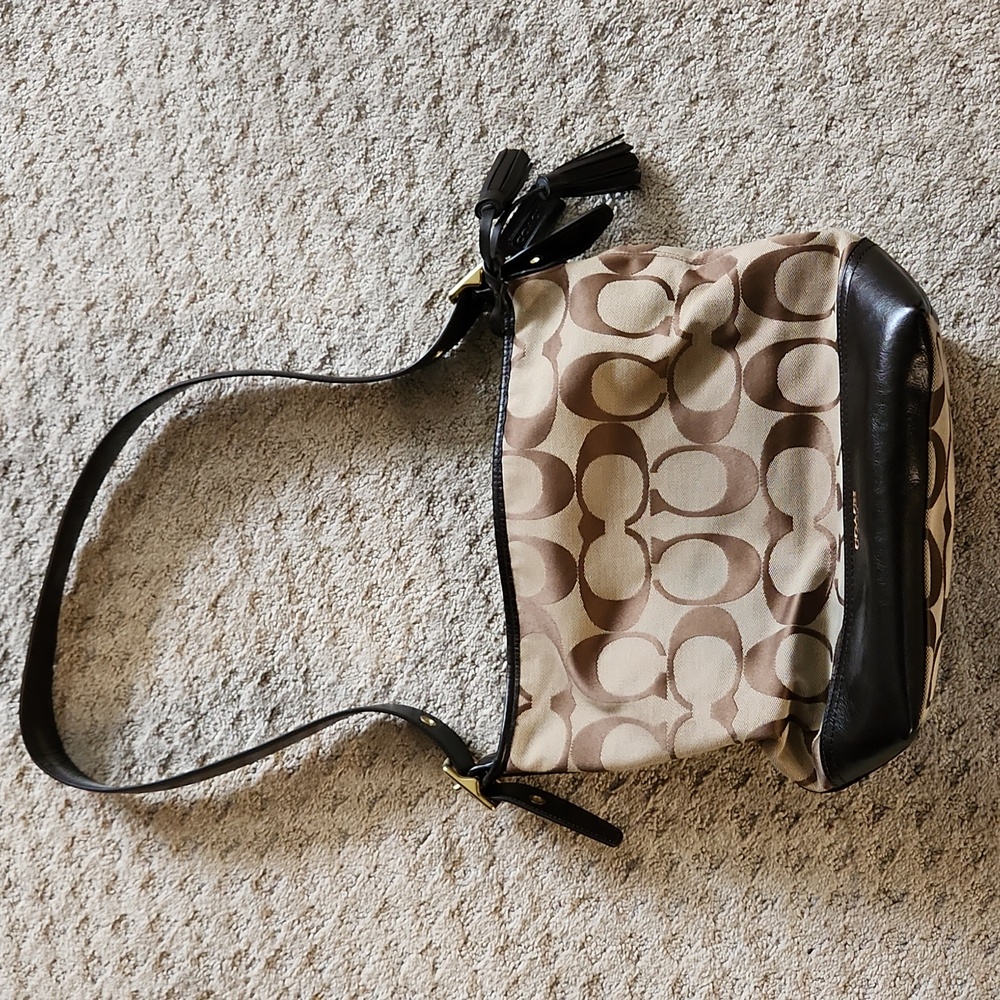 Coach Signature Mahogany And Brown Shoulder Bag Gentl… - Gem